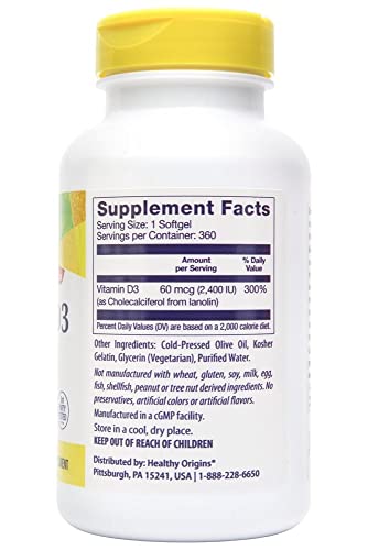 2400 IU Vitamin D for immune support