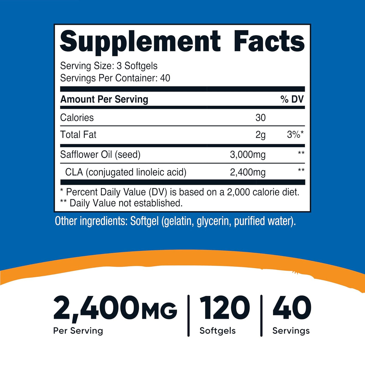 2400 mg CLA supplement for fitness