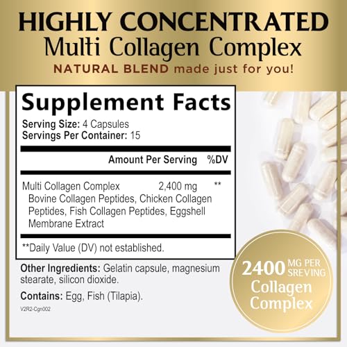 2400 mg collagen capsules for beauty