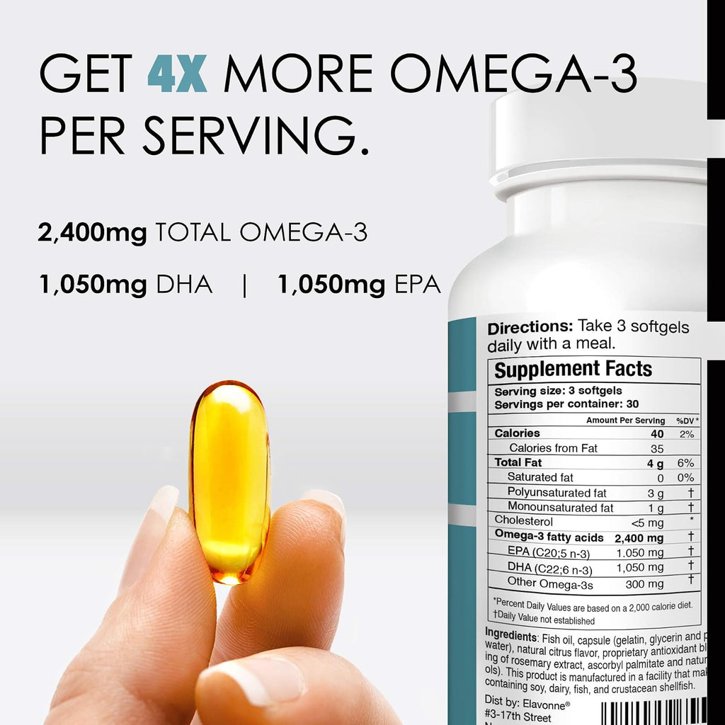 2400 mg fish oil softgels