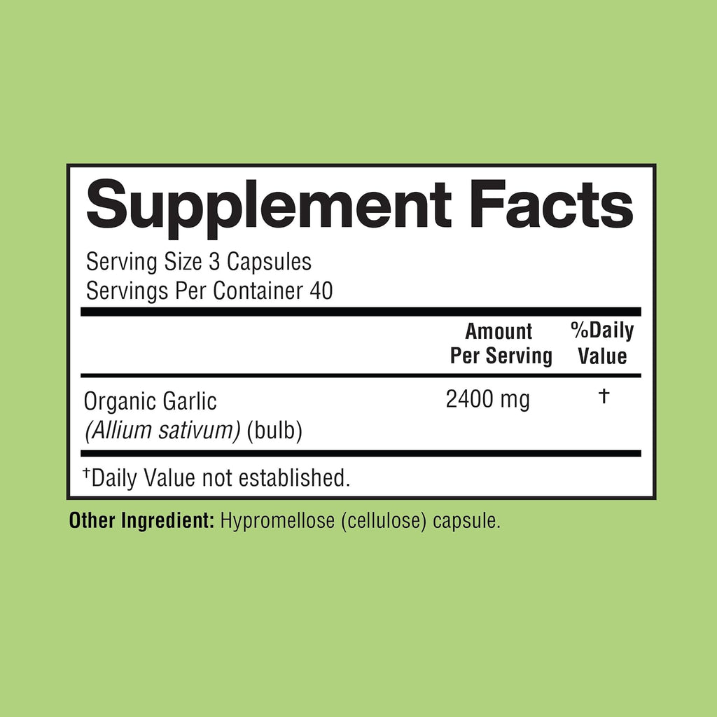 2400 mg garlic extract benefits