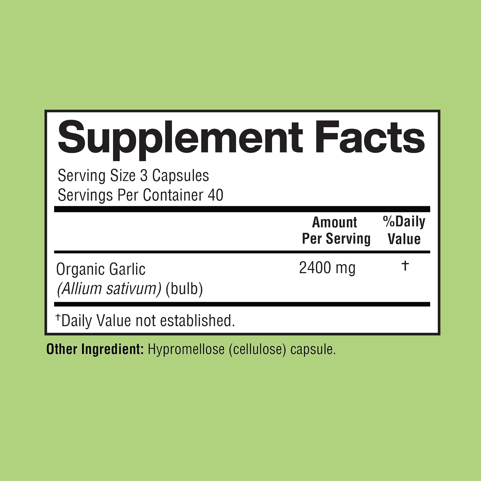 2400 mg garlic extract benefits