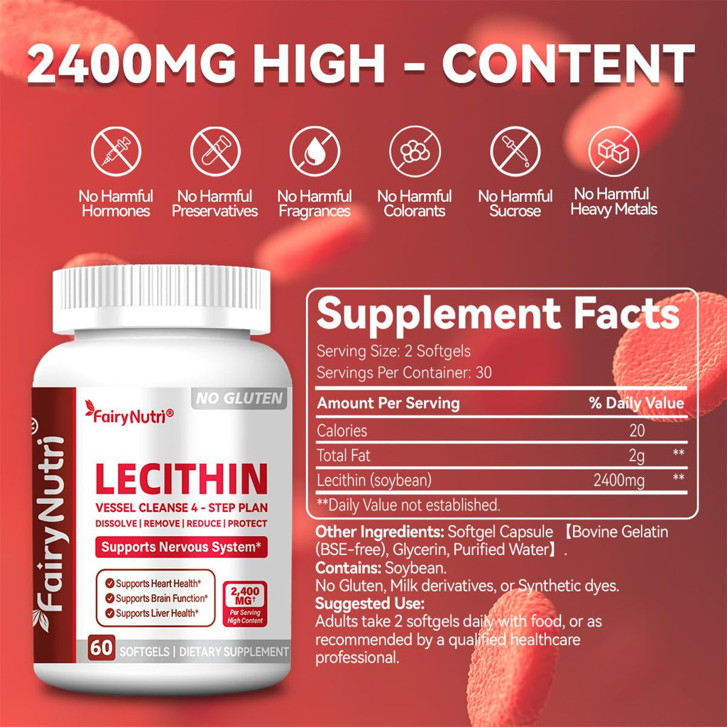 2400 mg lecithin capsules for wellness