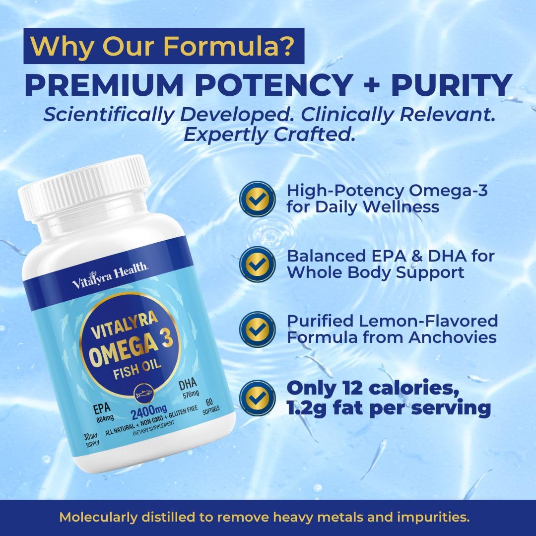 2400 mg Omega 3 for heart health