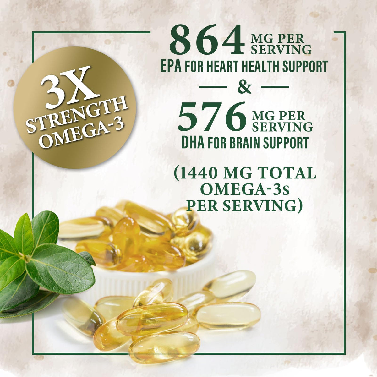 2400 mg Omega 3 for heart health
