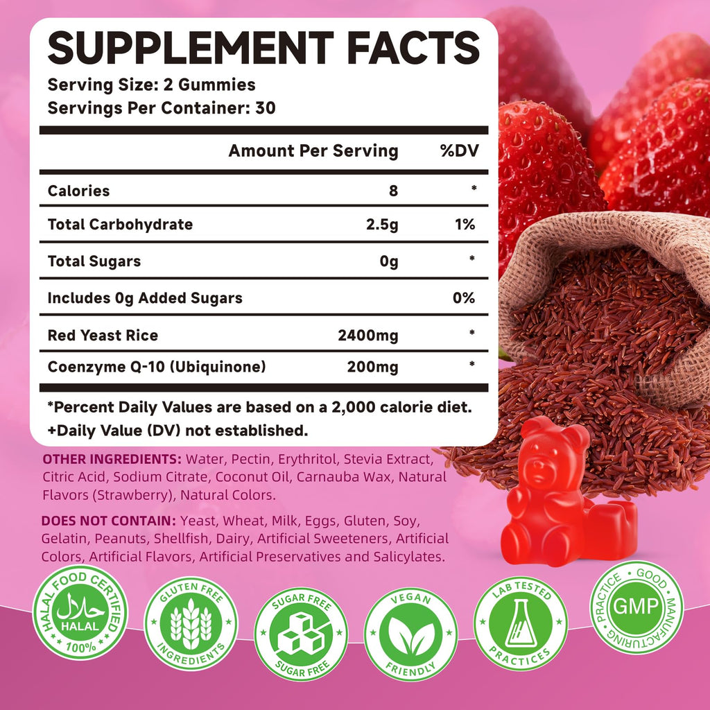 2400 mg red yeast rice supplement
