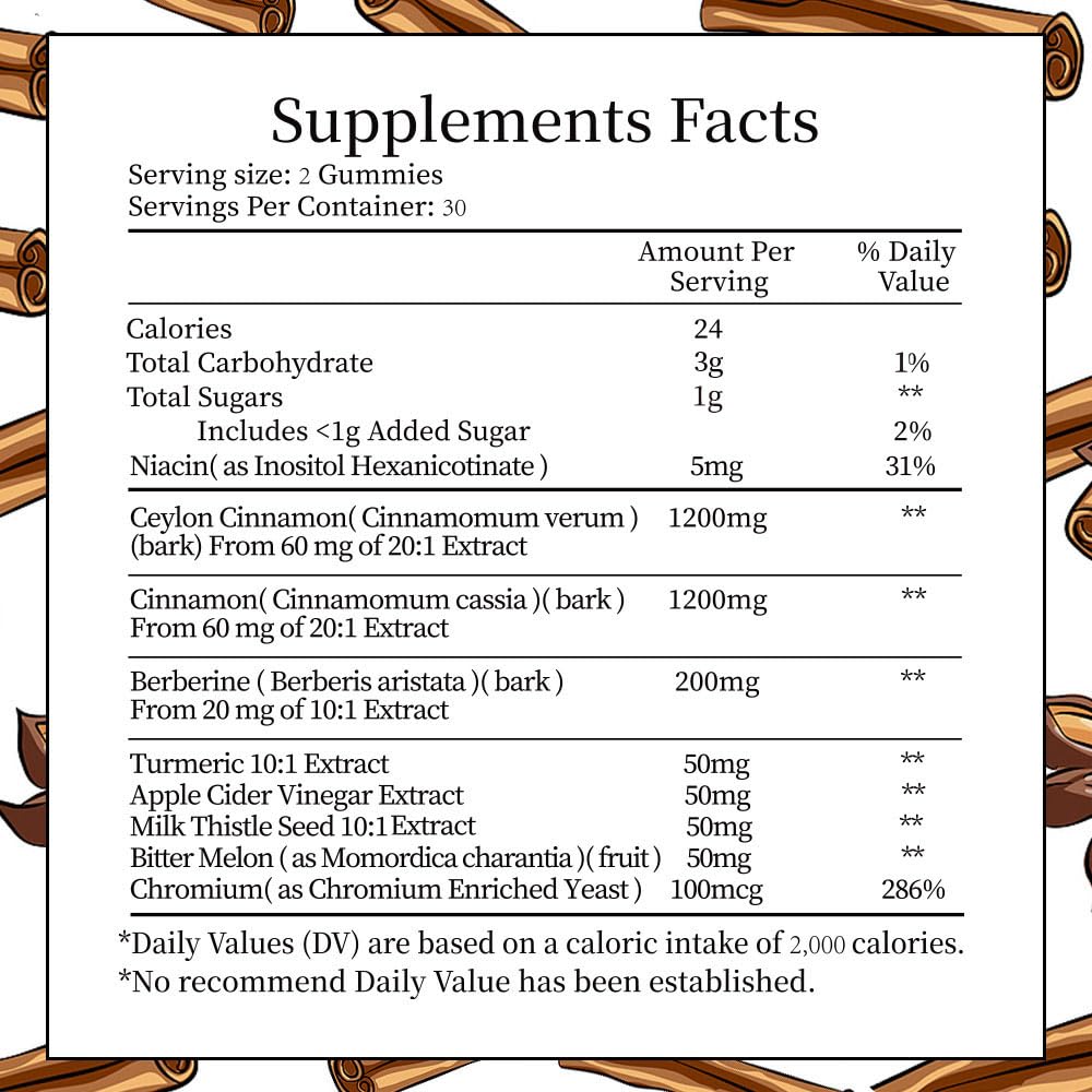 2400mg cinnamon gummies with turmeric