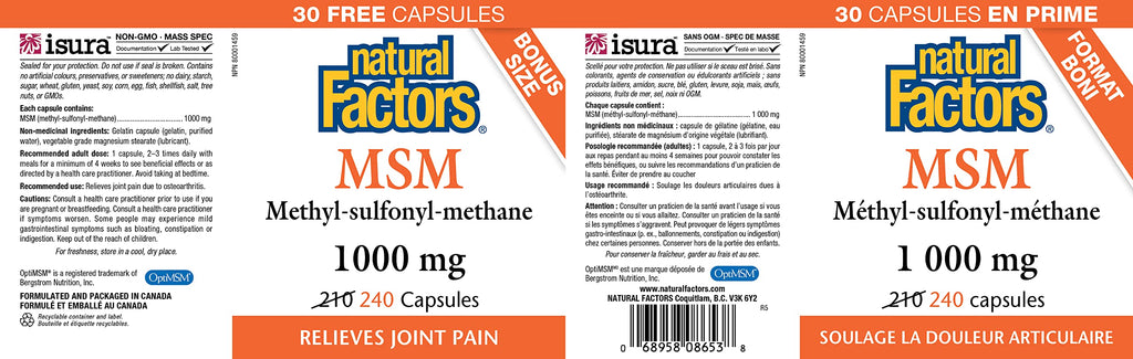 240CT MSM for healthy joints