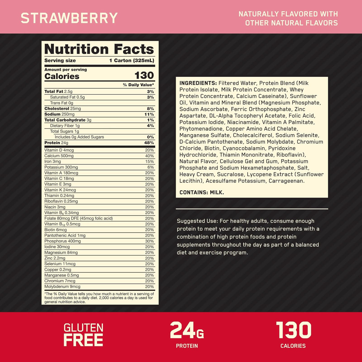 24g protein per serving shake