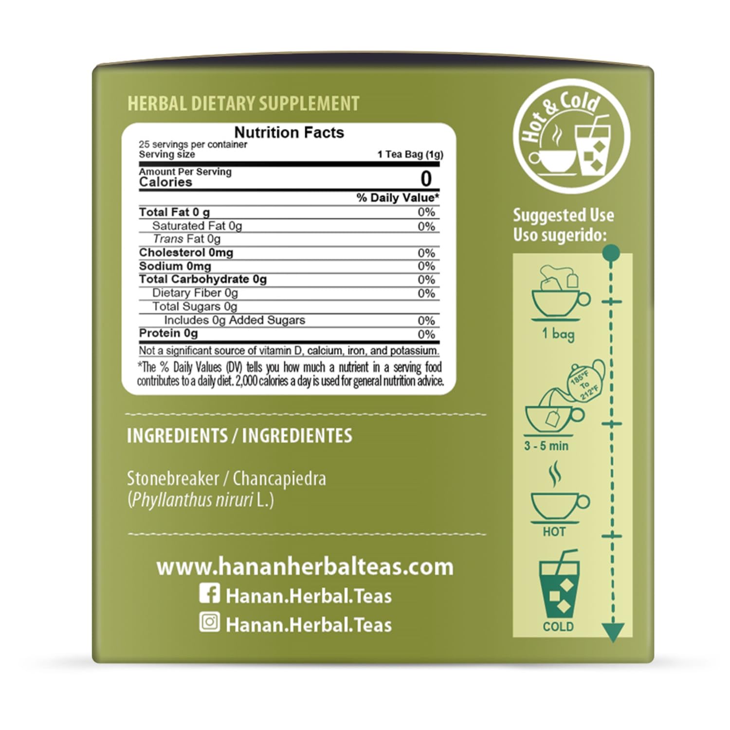 25 bags of premium herbal tea