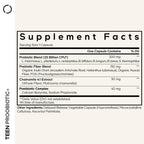 25 billion CFU probiotic blend for teens