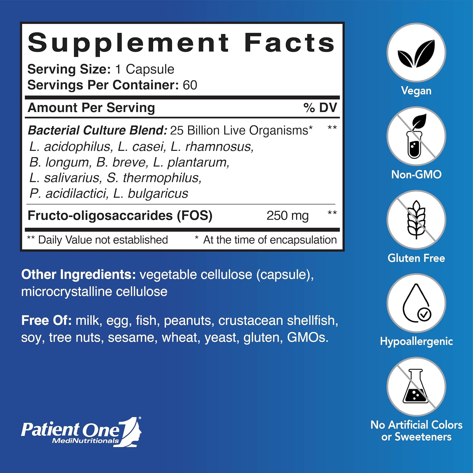 25 billion CFU probiotic capsules