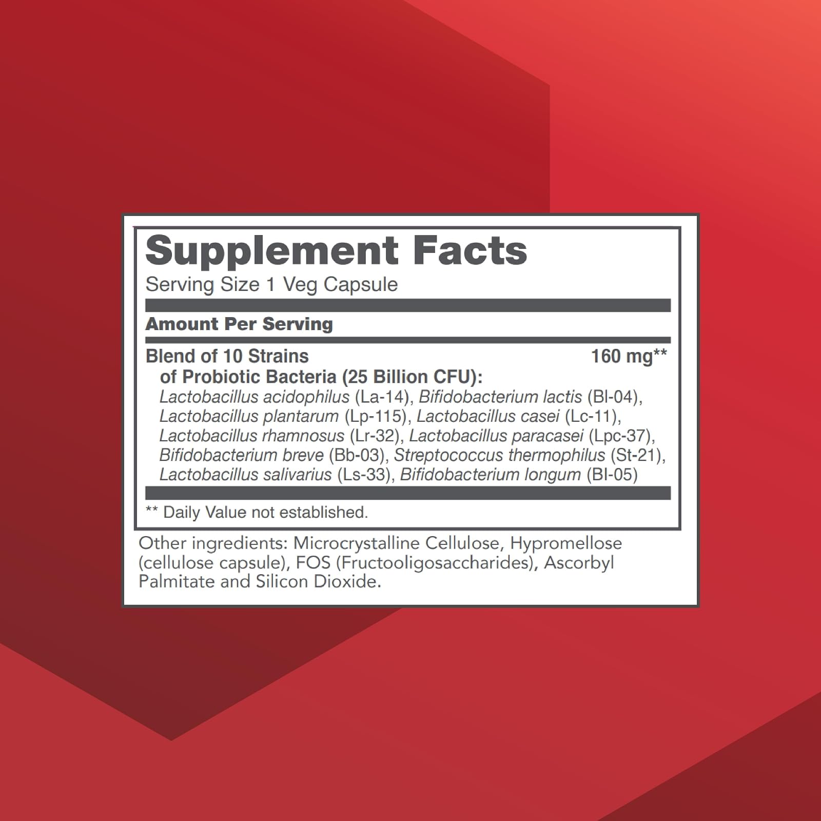 25 billion CFU probiotic capsules