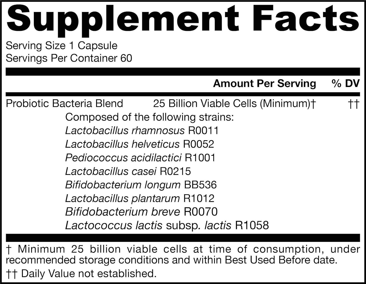 25 billion CFU veggie capsules for digestion
