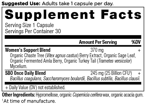 25 billion CFUs SBO probiotics
