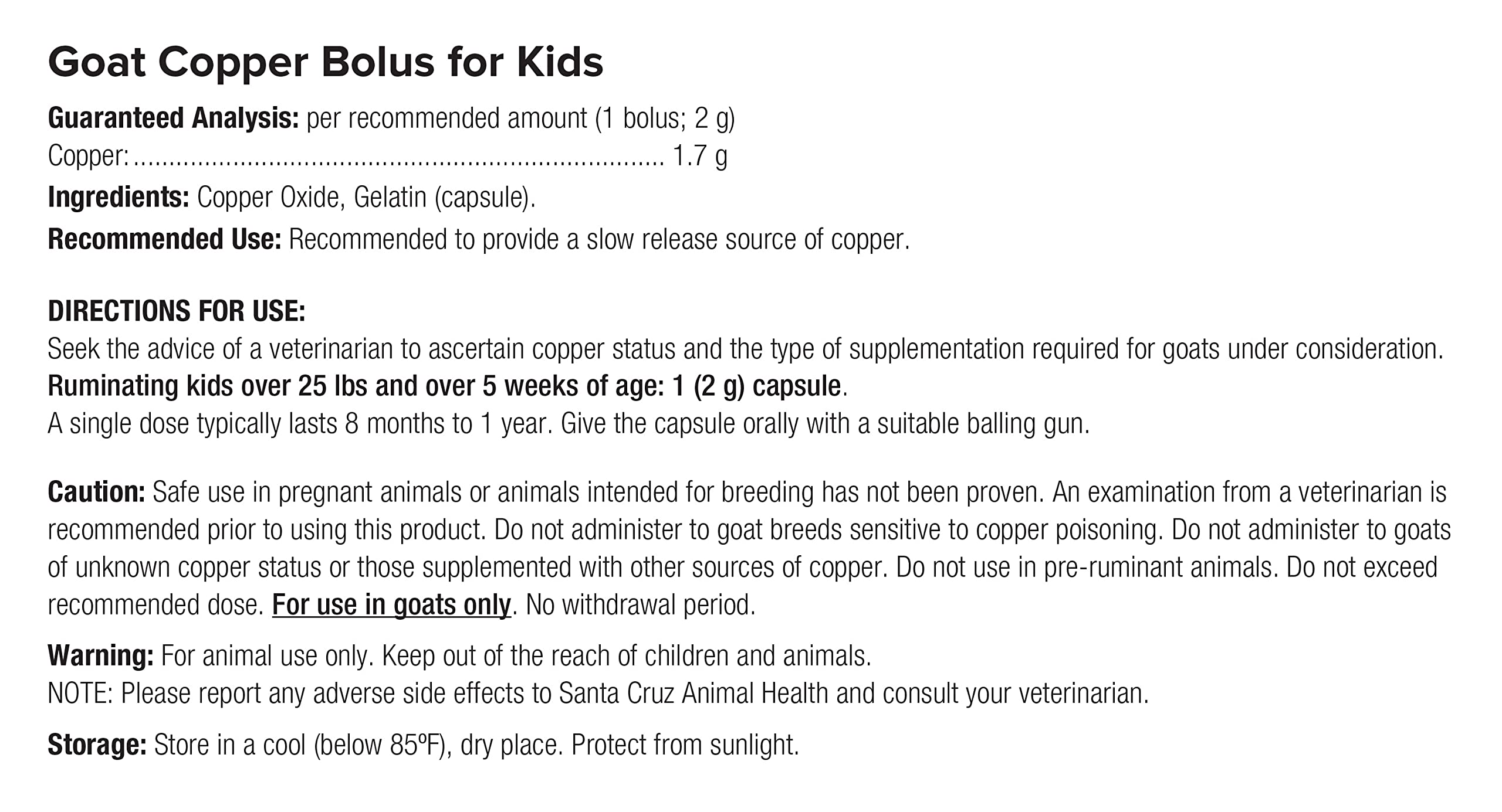 25 count goat health supplement