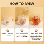 25 count herbal tea bags for convenience