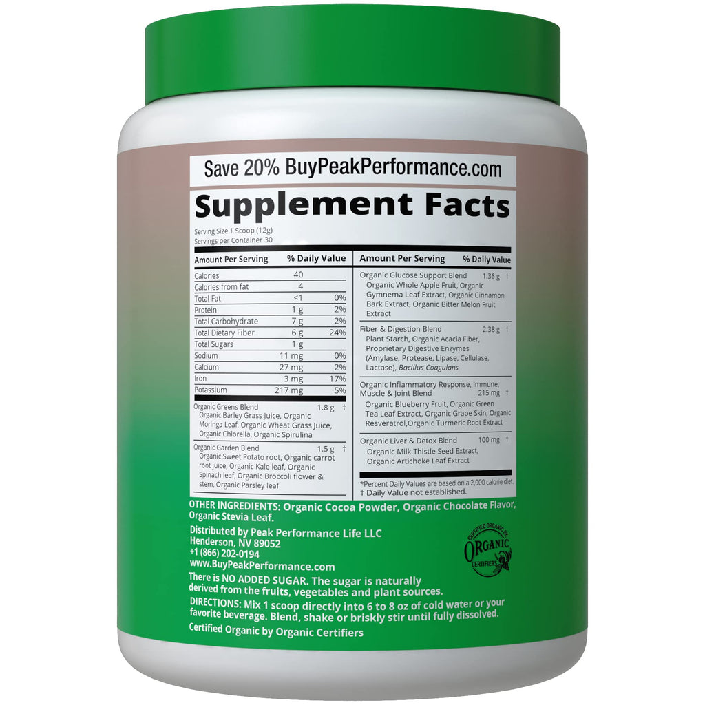 25+ ingredients for optimal health