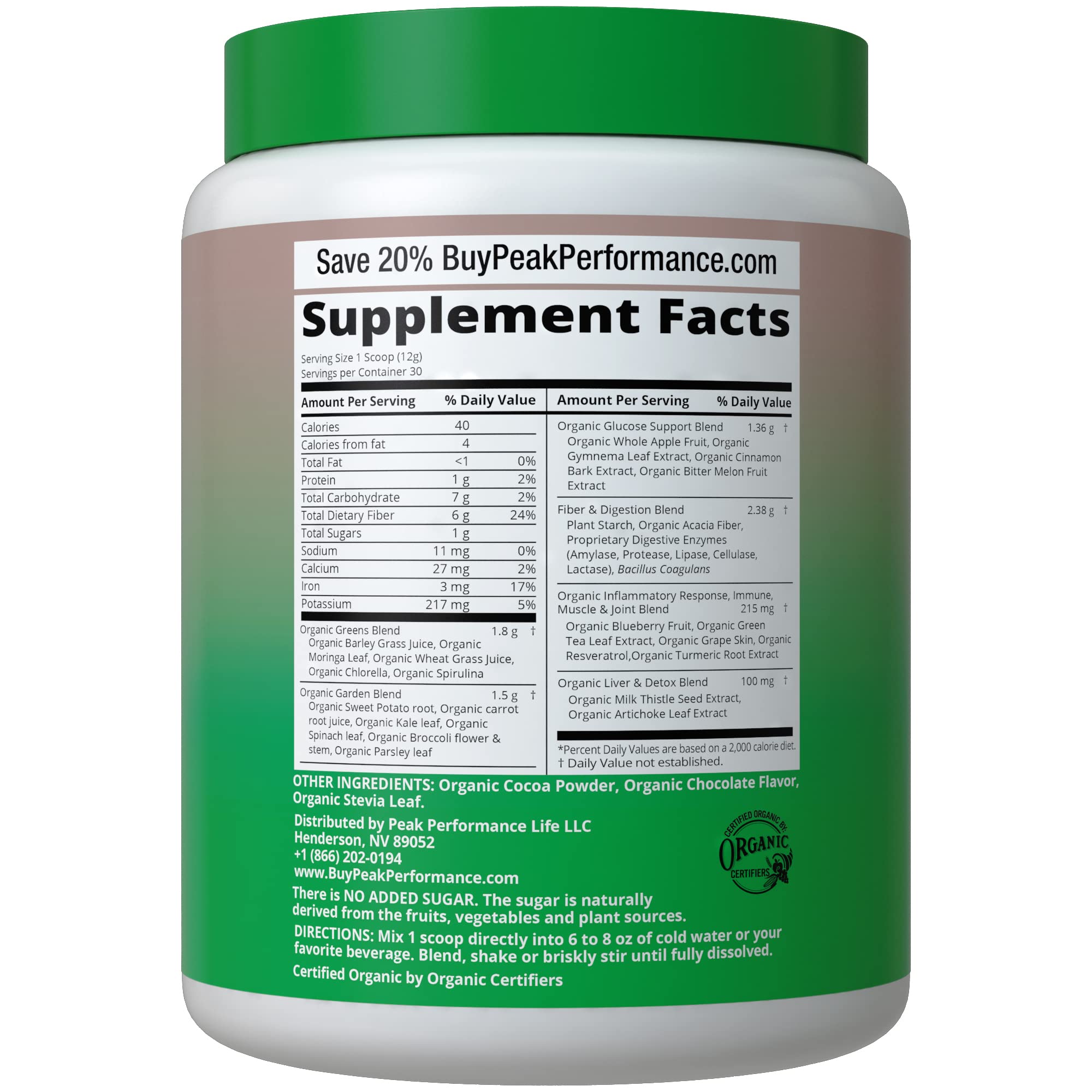 25+ ingredients for optimal health