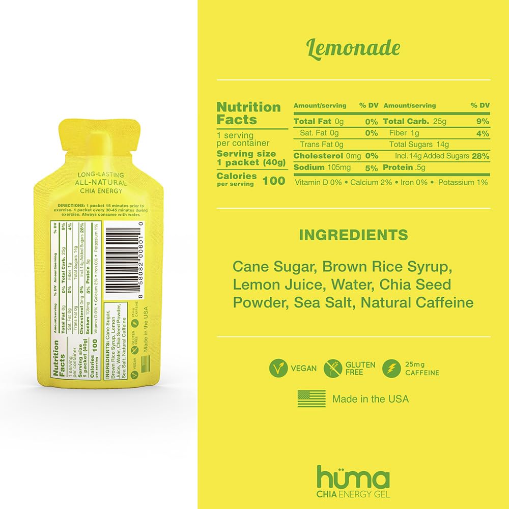 25 mg caffeine energy boost gel