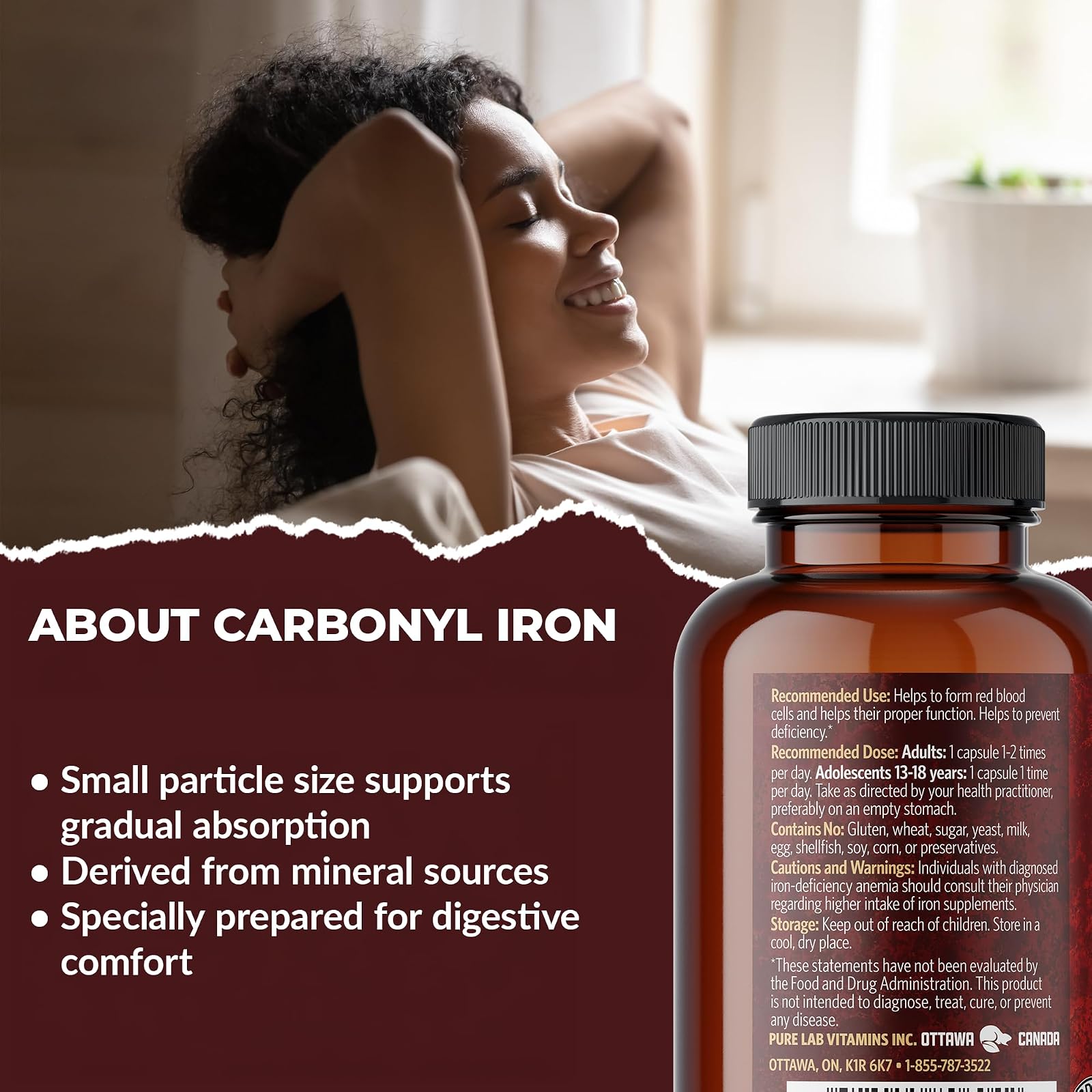 25 mg carbonyl iron for women