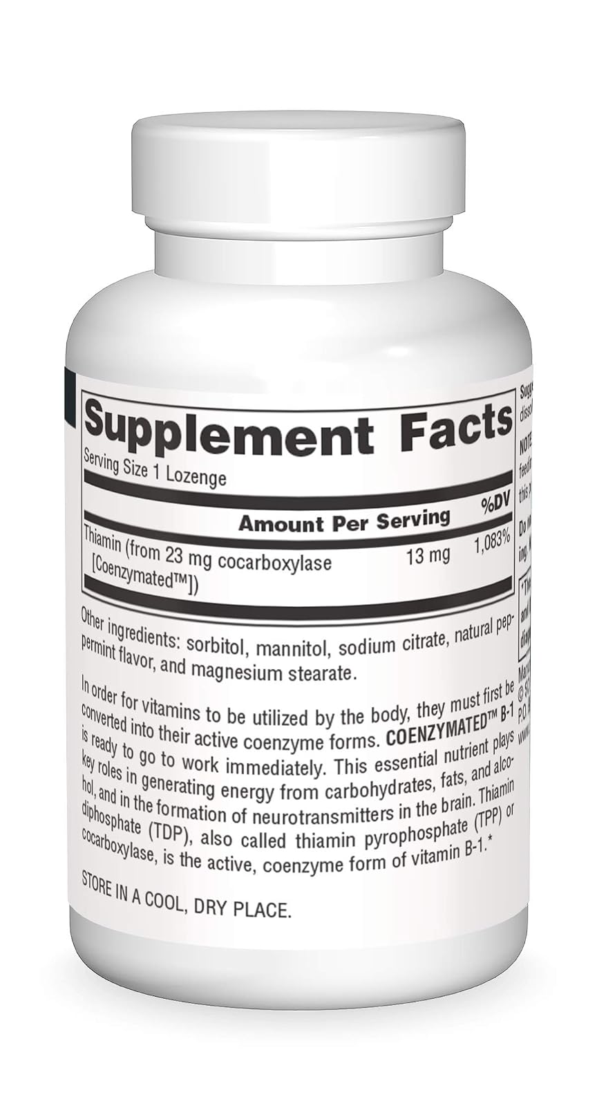 25 mg coenzymated B-1 tablets