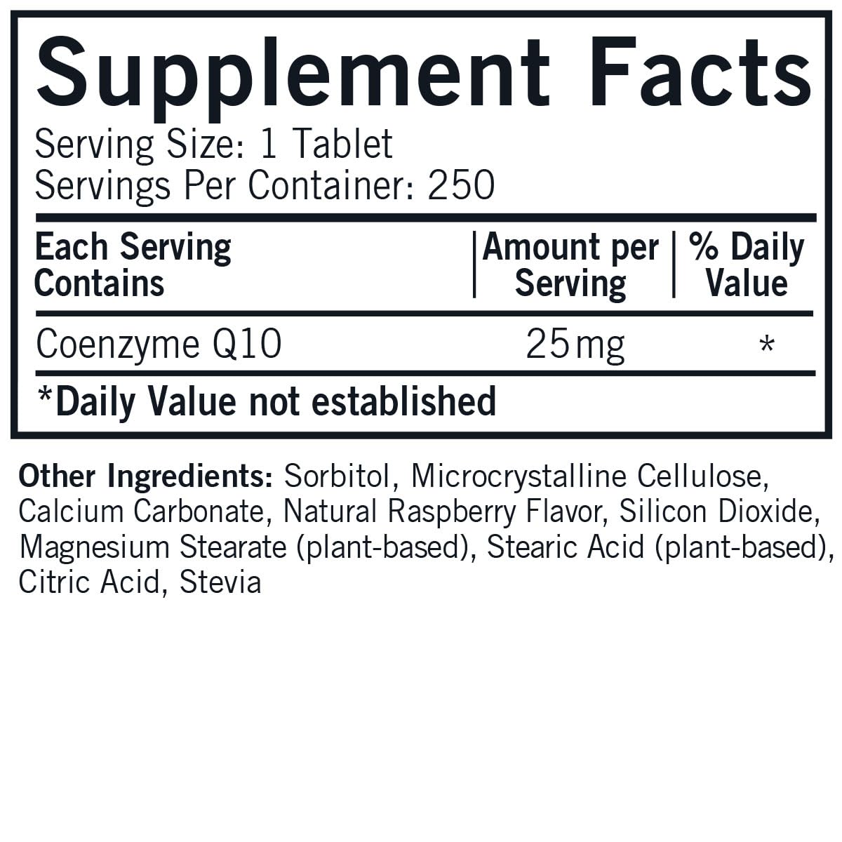 25 mg CoQ10 supplement for children