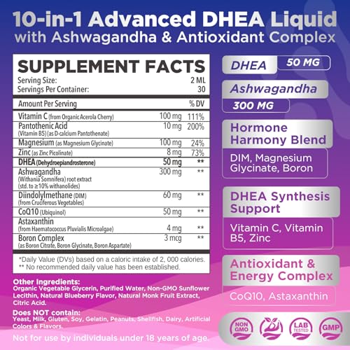 25 mg DHEA drops for wellness
