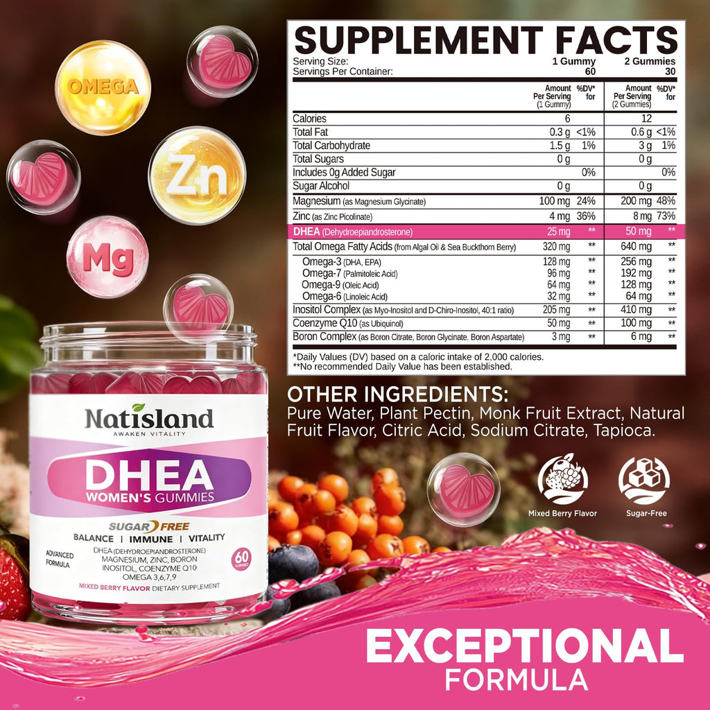 25 mg DHEA multivitamin tablets