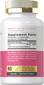 25 mg iron bisglycinate tablets