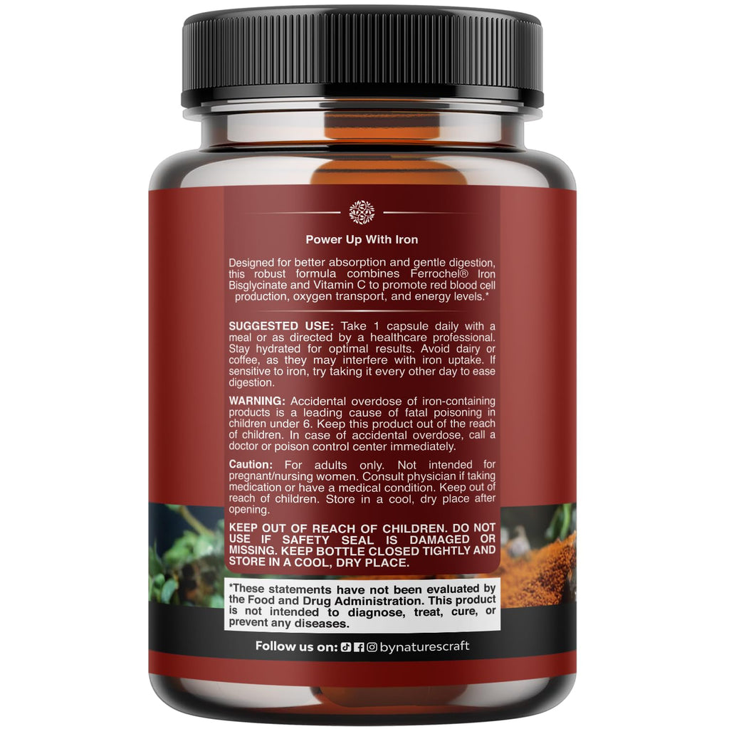25 mg iron bisglycinate with vitamin C