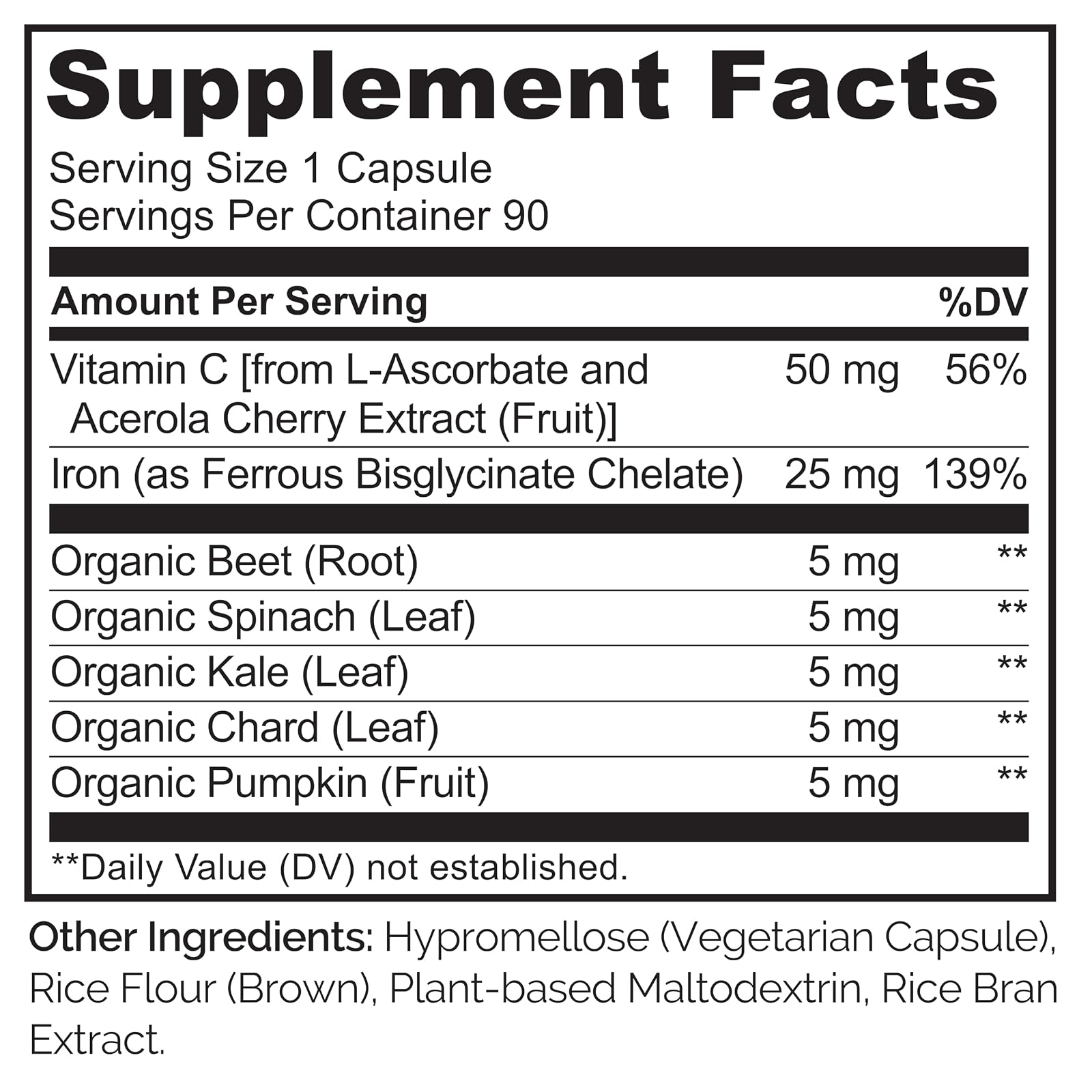 25 mg iron for energy support