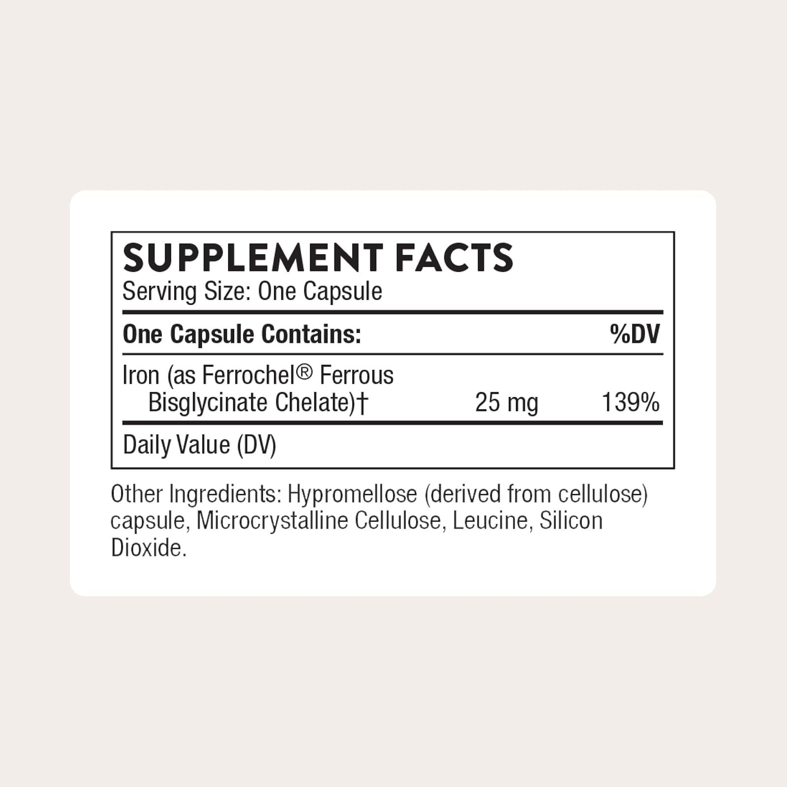 25 mg iron supplement for women