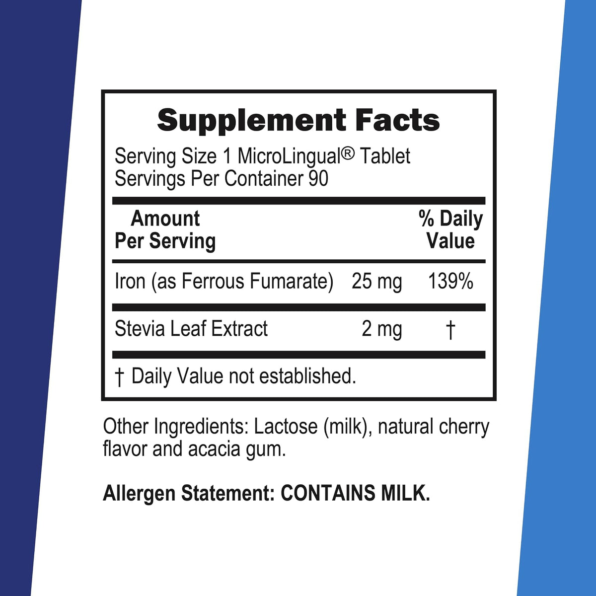 25 mg iron tablets for energy