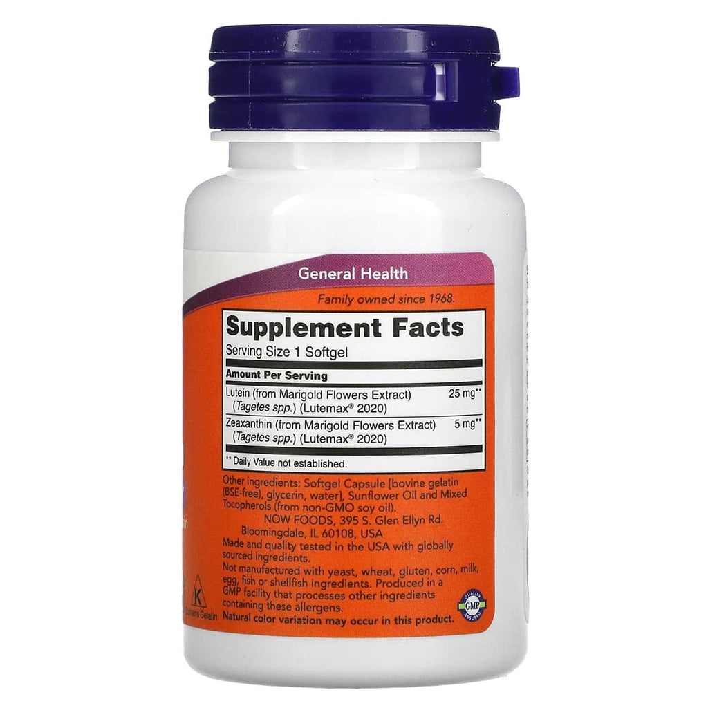 25 mg lutein for vision support