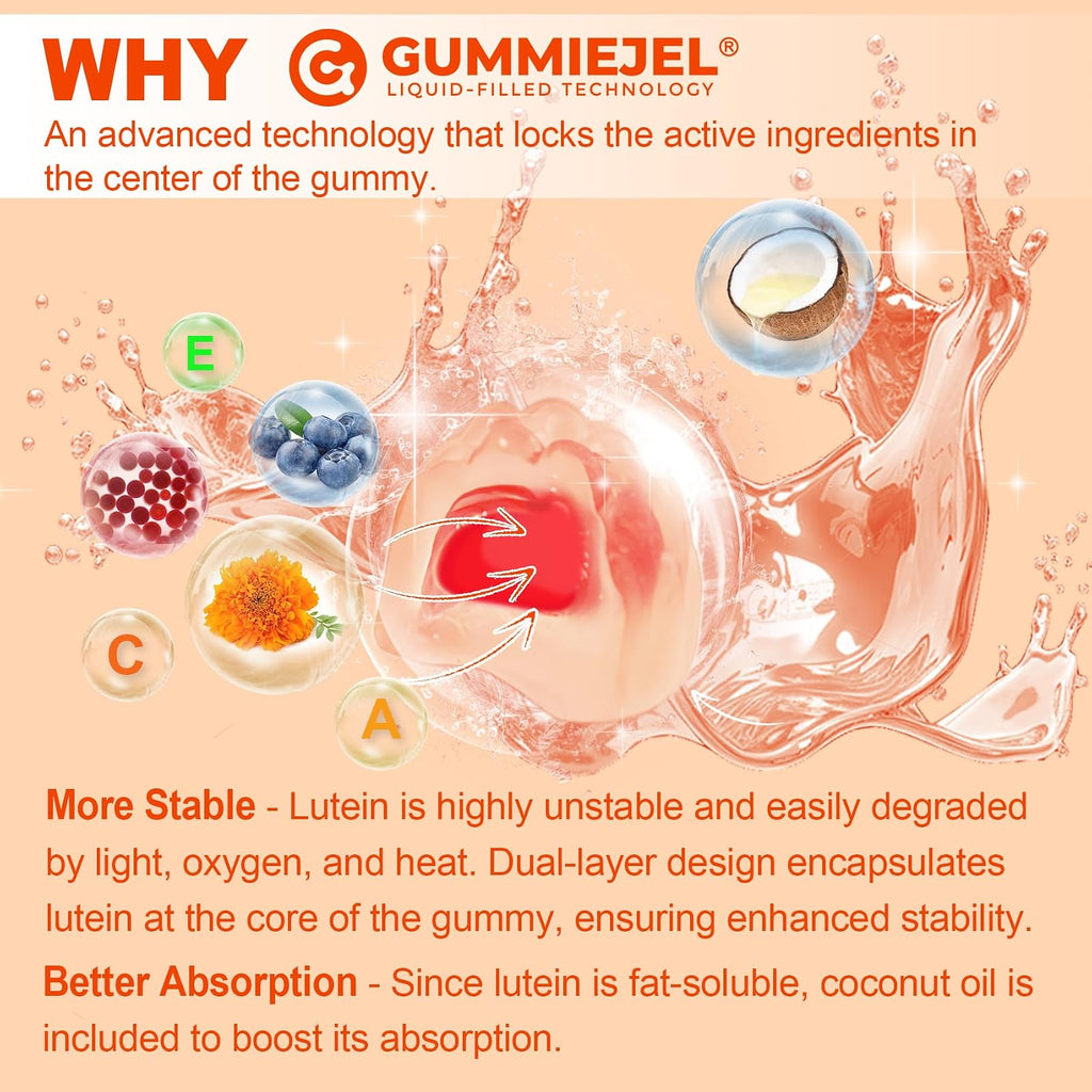 25 mg lutein gummies for vision support