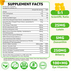 25 mg lutein gummies for vision support