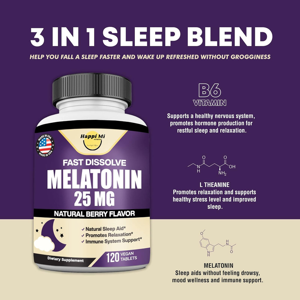 25 mg melatonin for restful nights
