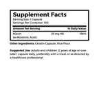 25 mg Niacin for cardiovascular health