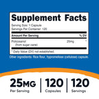25 mg Policosanol capsules for daily wellness