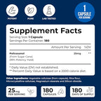 25 mg Policosanol capsules for energy