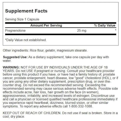 25 mg pregnenolone for hormonal balance