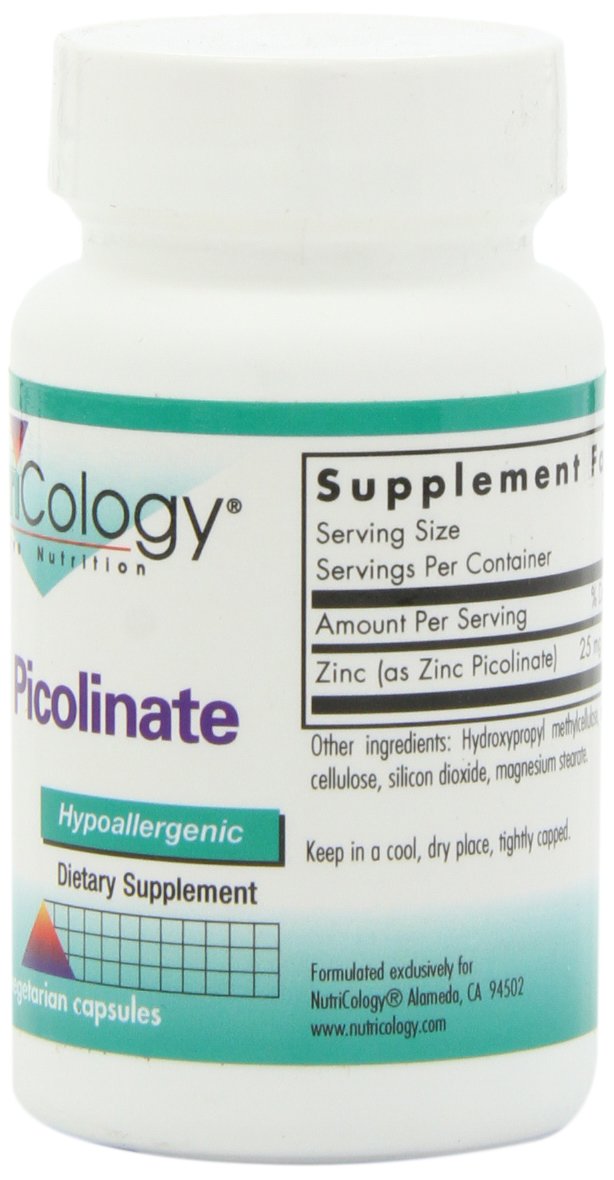 25 mg Zinc Picolinate capsules for immunity