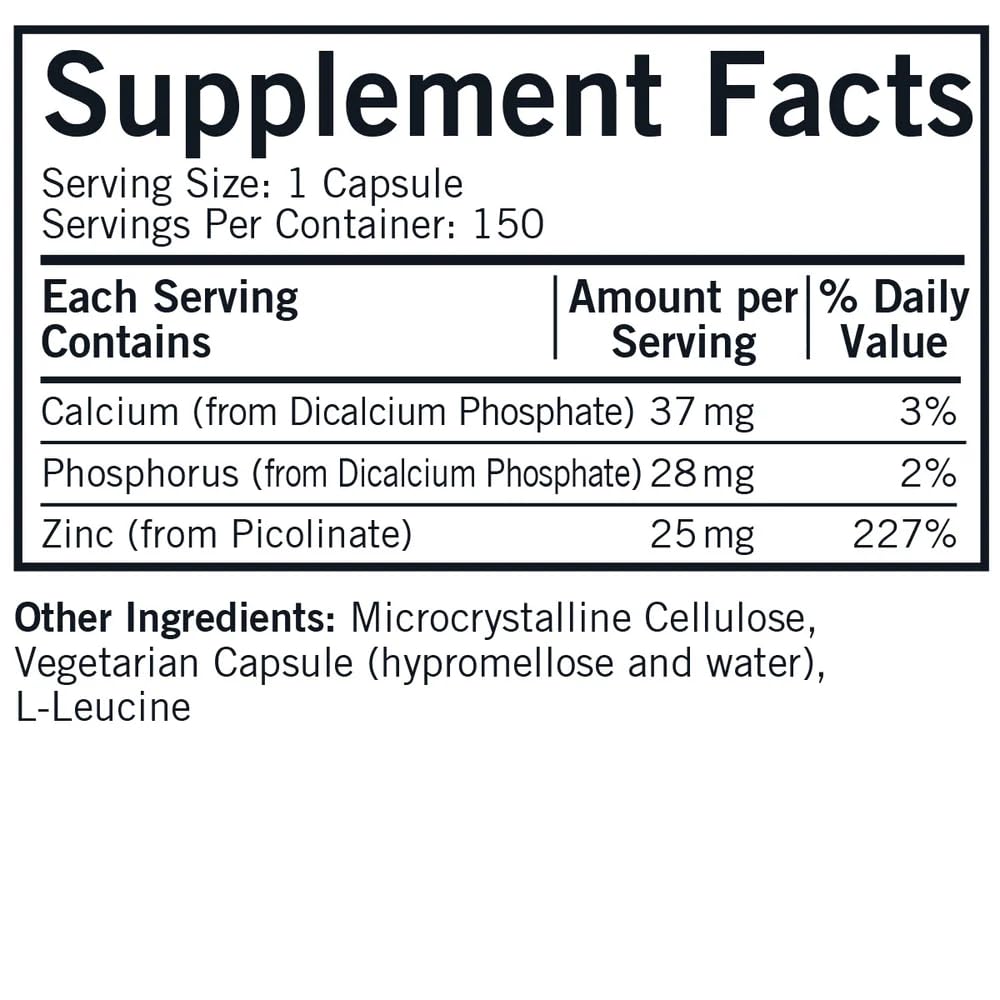 25 mg Zinc Picolinate for daily health