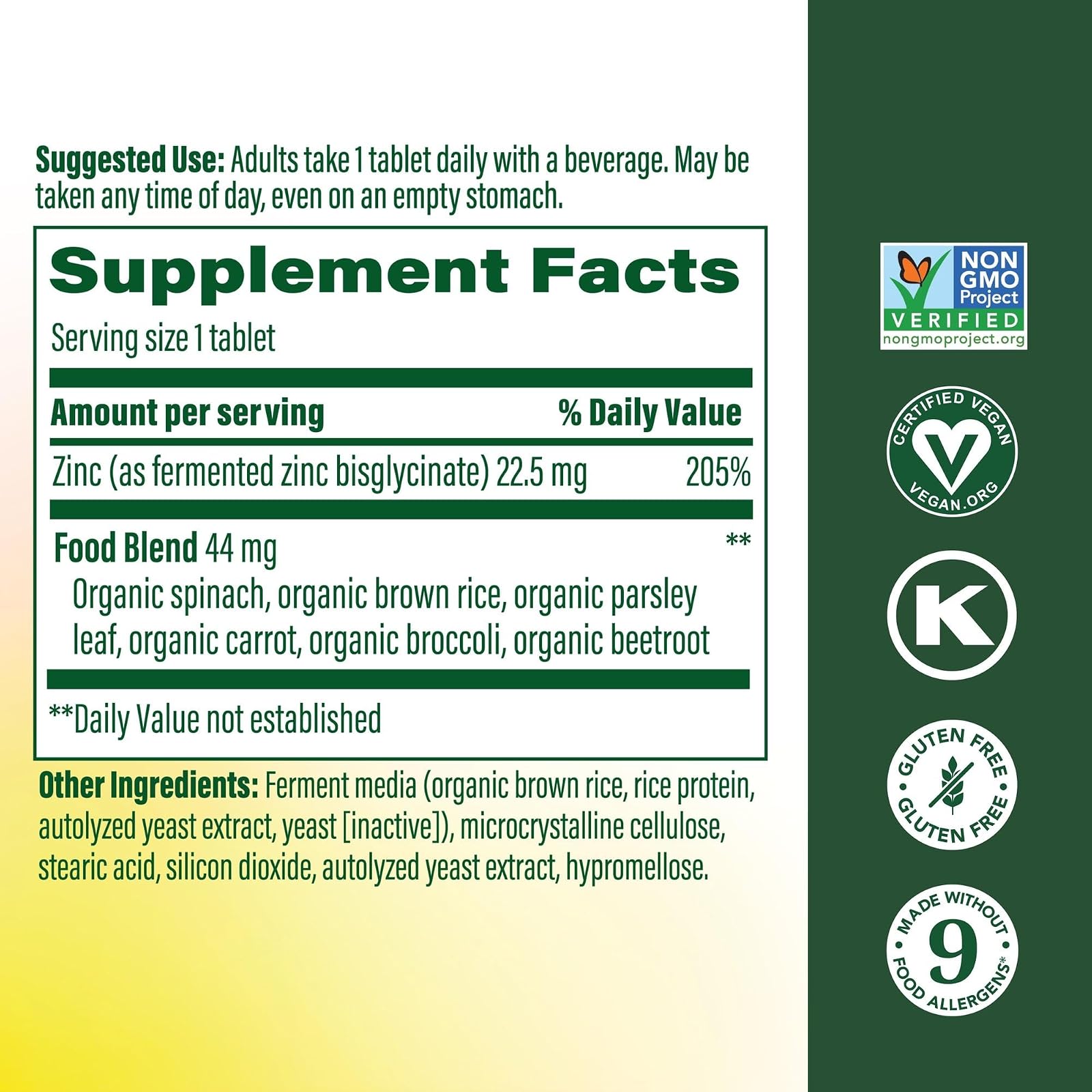 25 mg zinc supplement for immunity