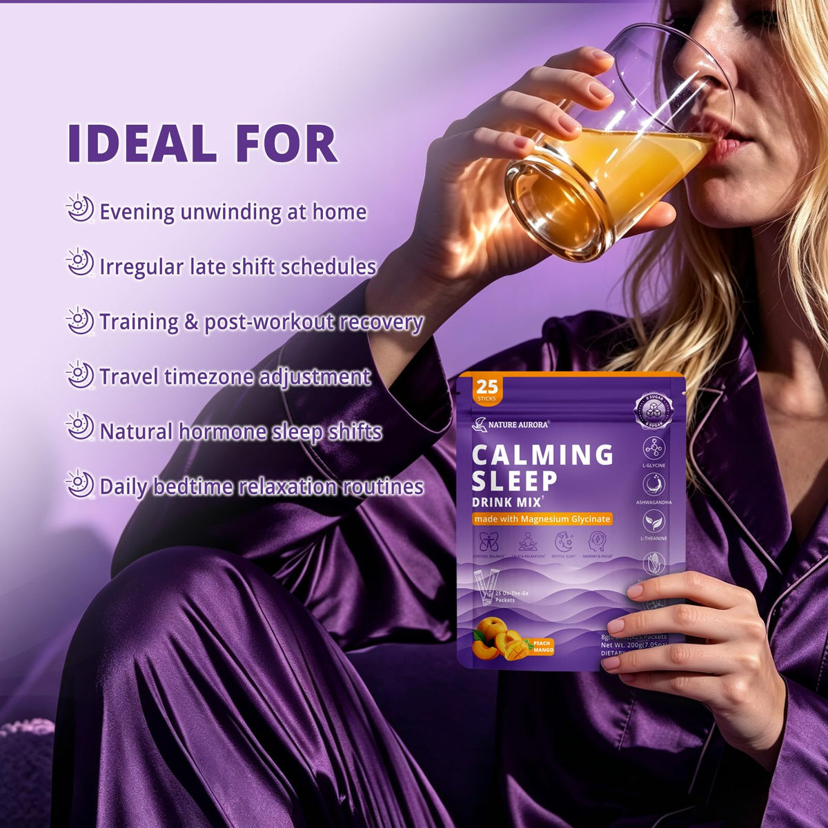 25 servings of calming drink mix
