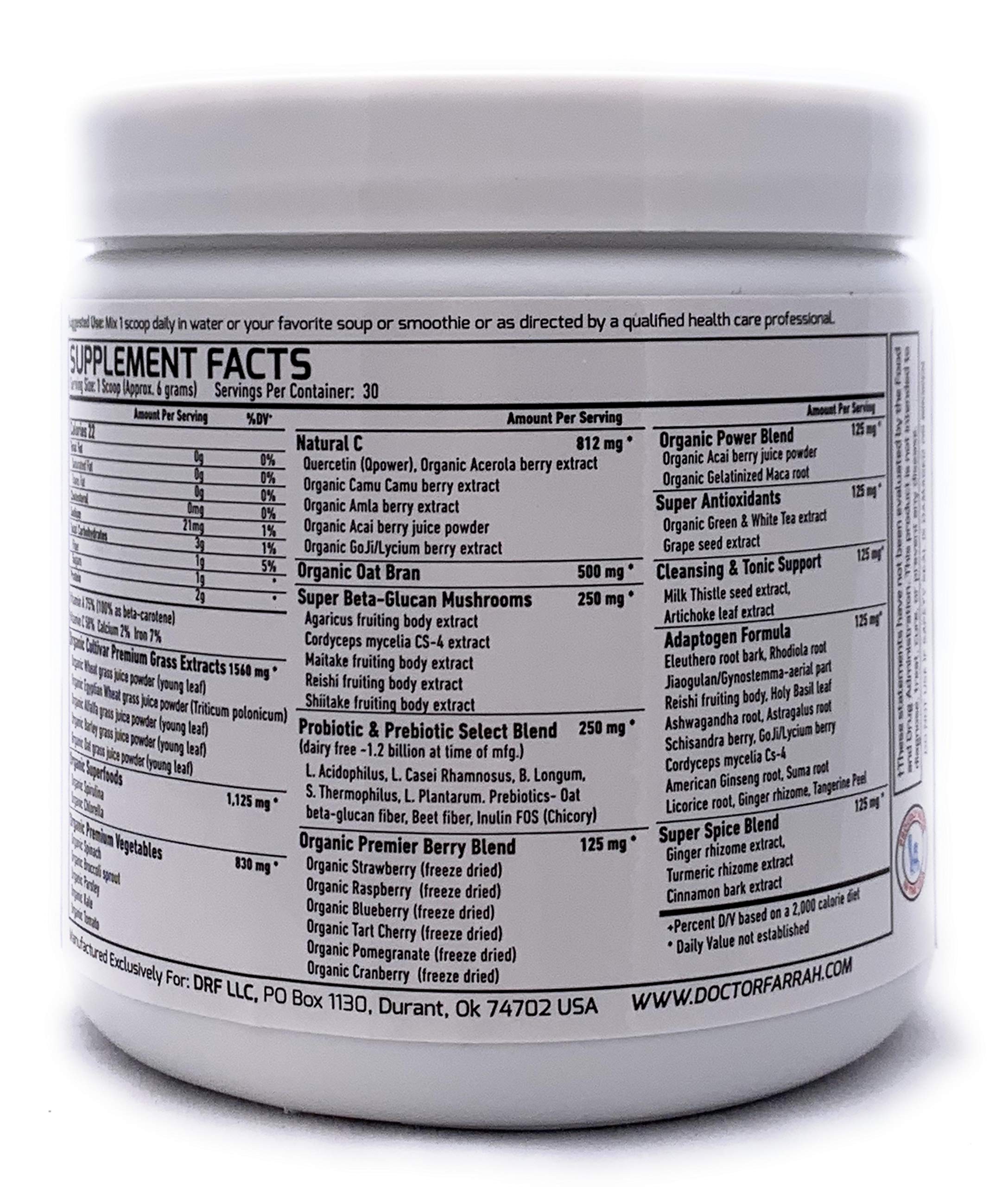 25 servings of fruits and vegetables