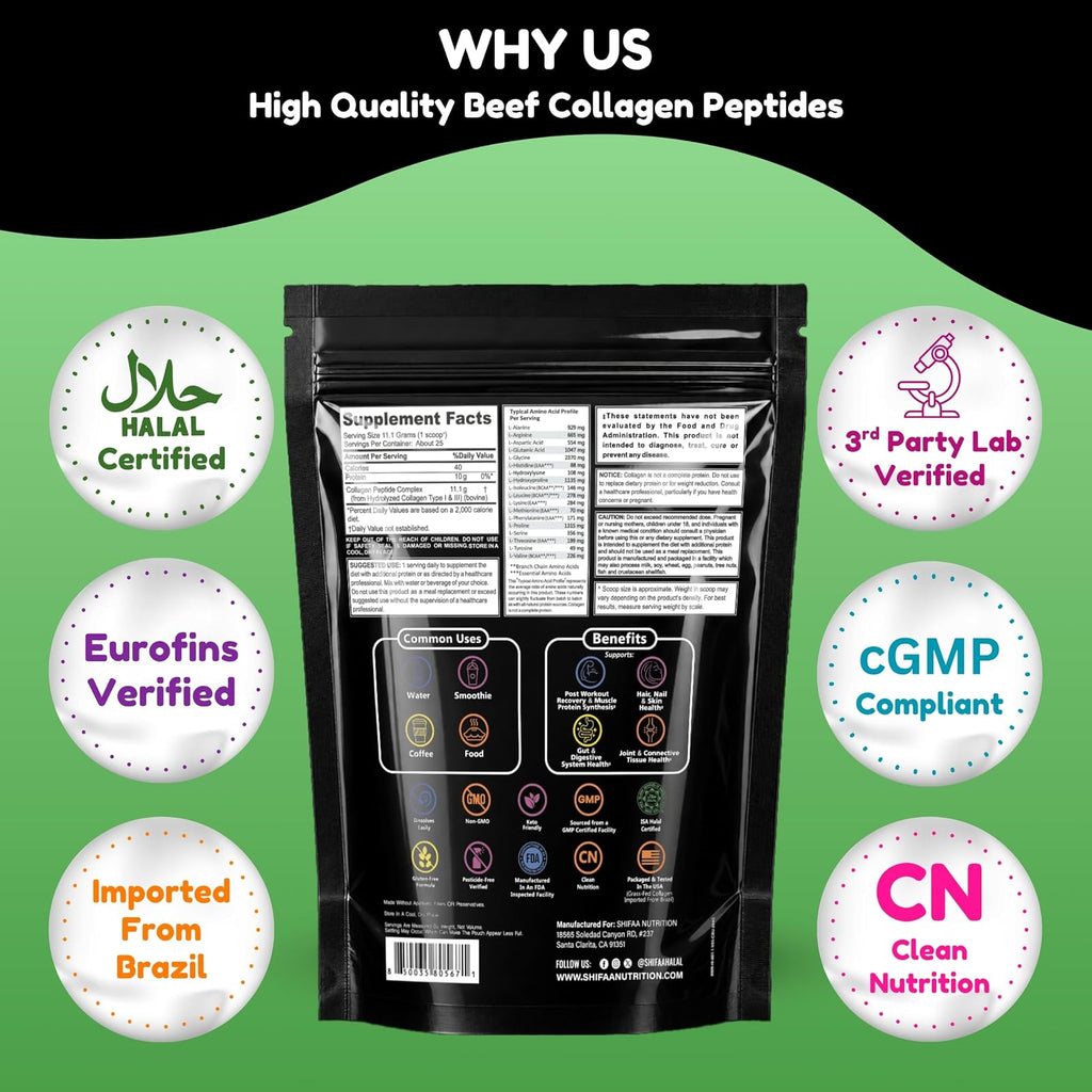 25 servings of halal collagen powder