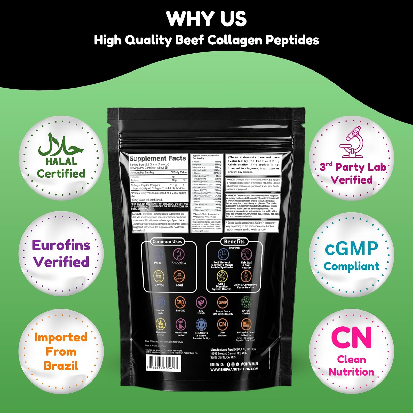 25 servings of halal collagen powder