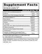 25 servings of pre-workout performance